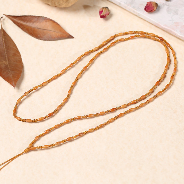 Olive core carving olive bodies necklace necklace beeswax jade pendant ...