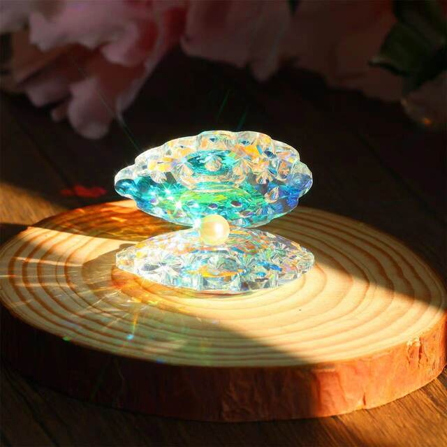 Sun Catcher Color Crystal River Mussel Pearl Shell Birthday Gift Home ...