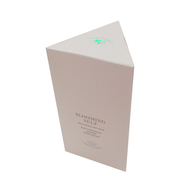 Cosmetic packaging box triangular white cardboard special-shaped box ...