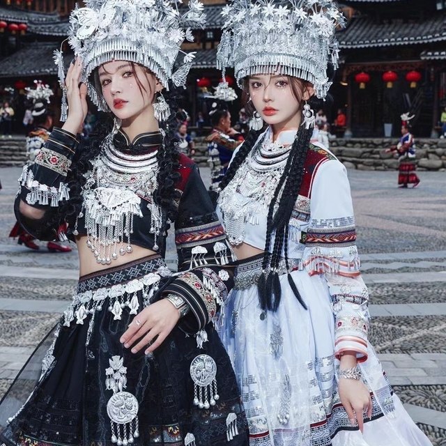 Miaojiang girl Miao costume ethnic style Han element travel photography ...