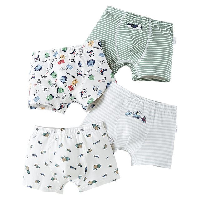 Boys' underwear, pure cotton boxer shorts, medium and large children's ...
