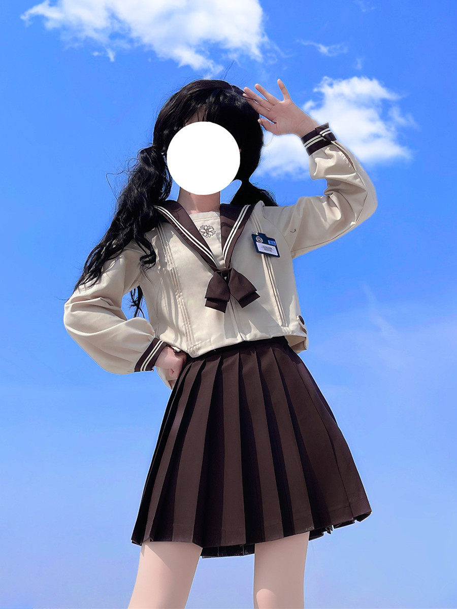 Japanische JK Schuluniform Sailor Suit - Langarm, Große Größe