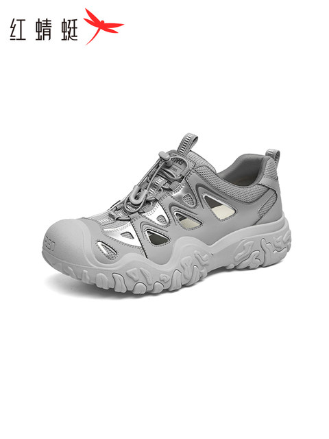 Red Dragonfly Beach Shoes 2025 Summer New Men's Shoes Hollow Sandals ...