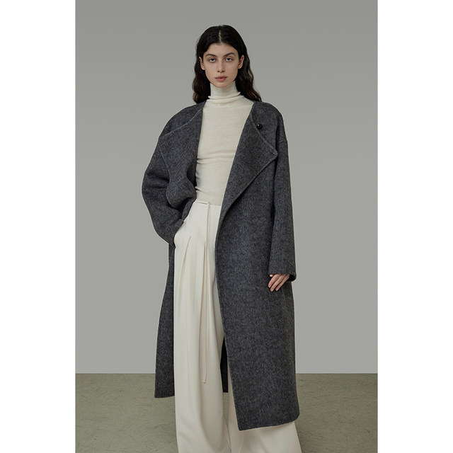 Unspoken100 wool double -sided woolen woolen coat women's winter 2024 ...
