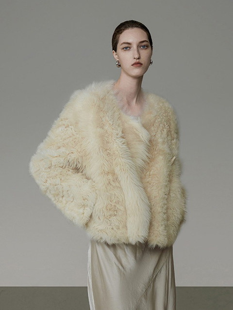 UNSPOKEN high-end warm imitation fur French design niche fur all-in-one ...