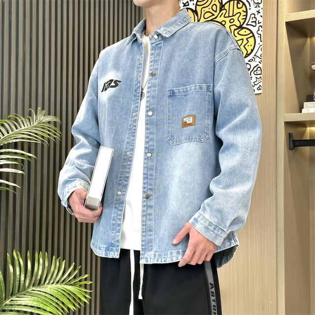 Spring and autumn new denim jackets for high school students boys and ...