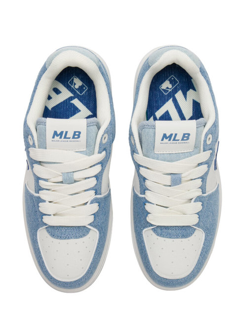 24 new MLB couple sneakers for men and women NY retro imitation denim ...