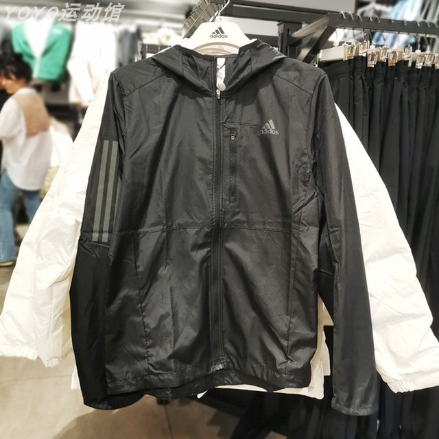 Adidas jacket men's sun protection clothes 2025 woven thin windproof ...
