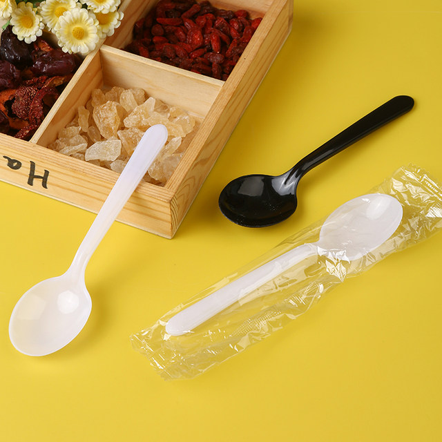 Disposable spoons, individually packaged commercial plastic spoons ...