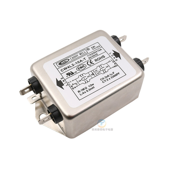 Single-level EMI AC power filter CW4L2-10A-T An current 220V AC