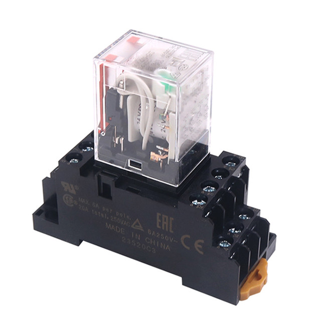 OMRON Omron small electromagnetic intermediate relay MY4N-GSDC24V DC 4 switch 14 feet 220v