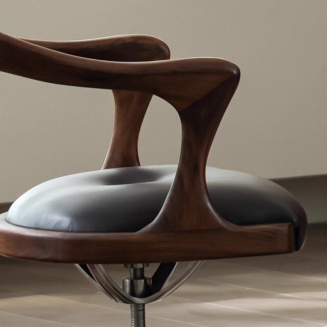 Malo North American black walnut office chair solid wood computer chair ...