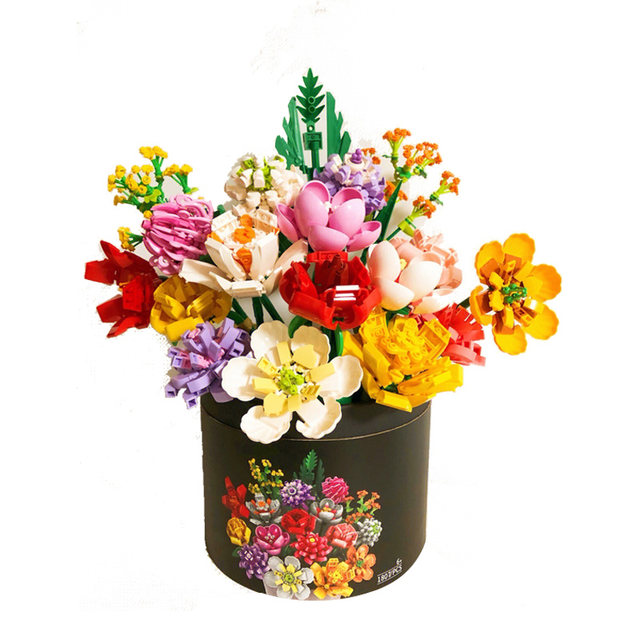 Sam Senbao building block flower arrangement Lego bouquet flowers ...