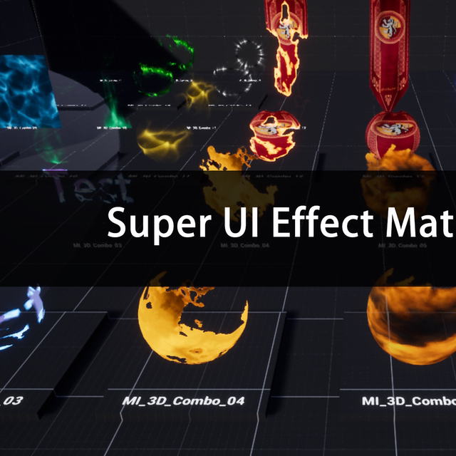 UE4 Unreal 5SuperUIEffectMaterials super UI effect material pack