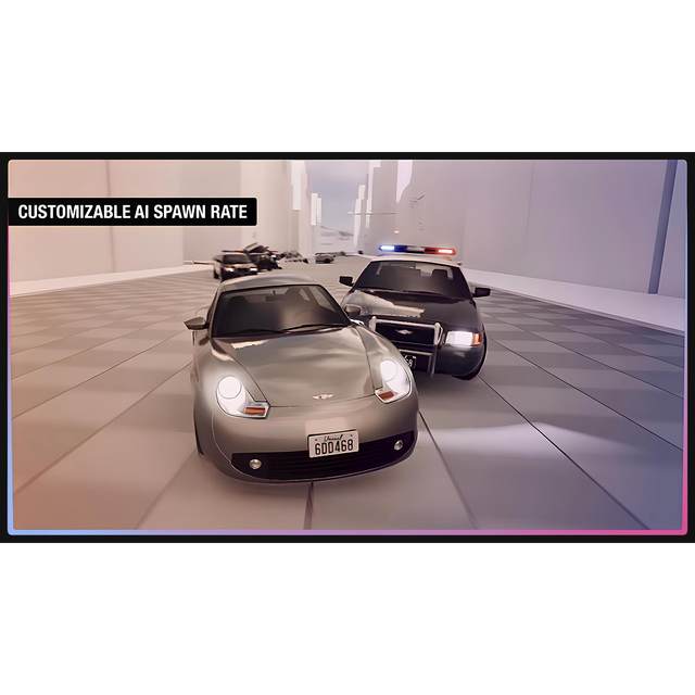 UE5 Unreal 5.5 Police AI patrol chase mode AI police car includes a ...