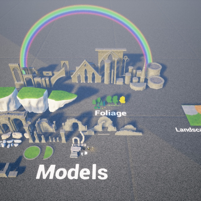 UE4 Unreal 5StylizedRuins stylized monuments and ruins scenes