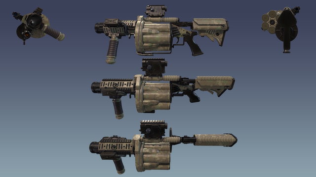 UE4 Unreal 5MB322GrenadeLauncher grenade launcher weapon with animation ...