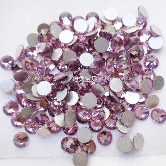 Flat bottom diamond, light purple DIY rhinestone, glass diamond ...