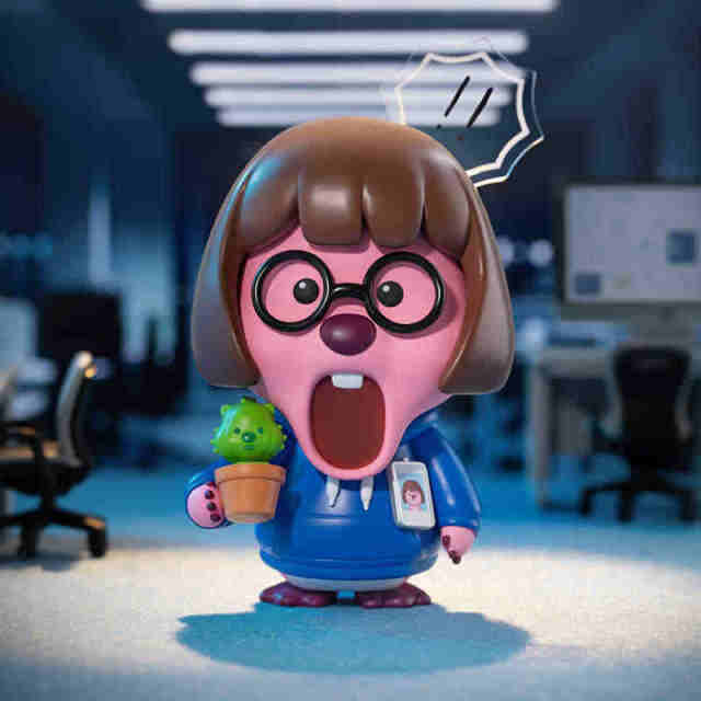Genuine TOPTOY Ruby loopy office worker series blind box figure worker ...