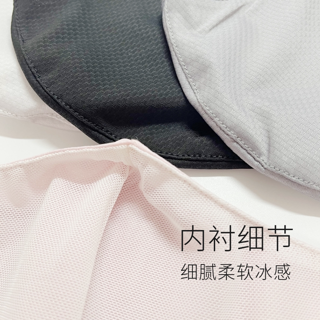 [Pack of Two] Summer Ice Silk Mask for Women, Simple Solid Color ...