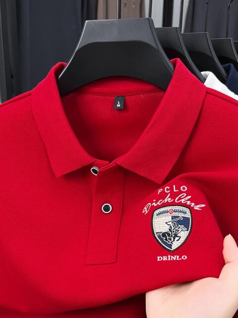 Piercadan cotton long-sleeved POLO shirt men's spring and autumn new ...