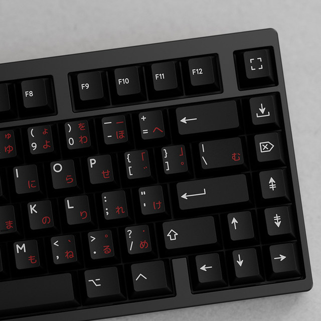 PBTfans black and red Japanese customized mechanical keyboard pbt two ...