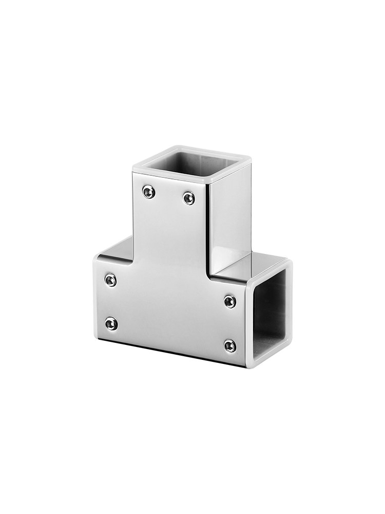 25mm Stainless Steel Shower Room Connector - Gloss Black