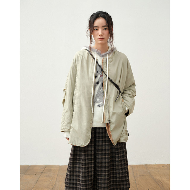 octopusme octopus family round neck long-sleeved loose outdoor jacket ...