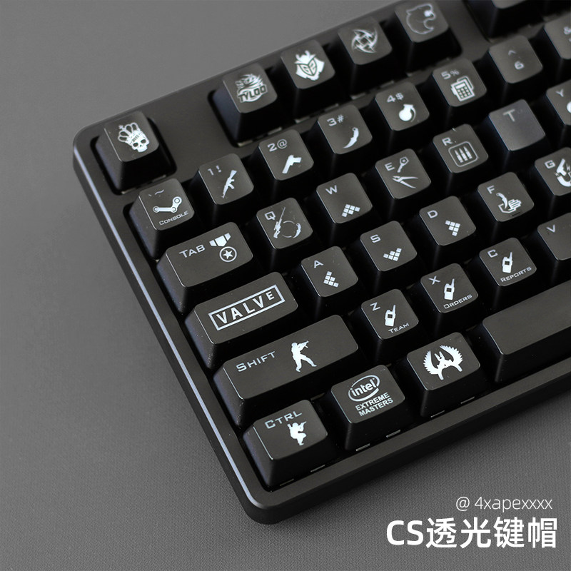 CS2 Counter-Strike personalized translucent keycaps adapt to ...