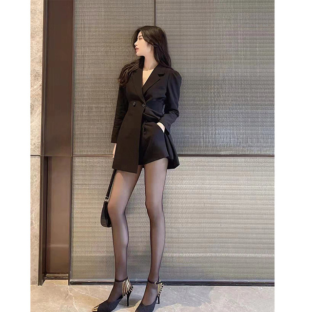 COCO Julie versatile commuter professional slim black fashion suit suit