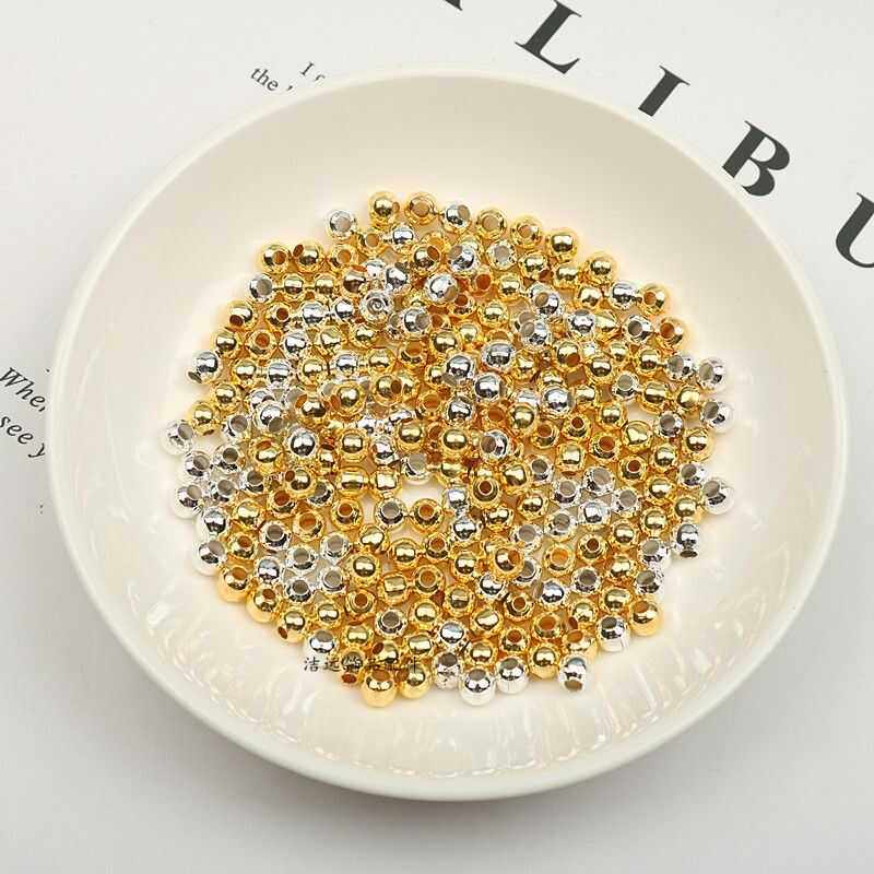 Positioning beads DIY jewelry accessories Silver metal can flatter ...