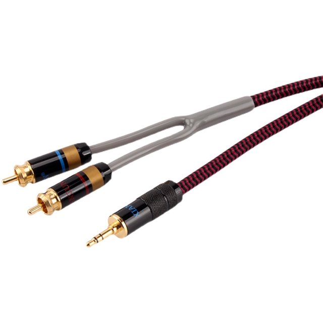 Line Zun DK180 Computer one point two audio cable 3.5mm to double lotus ...