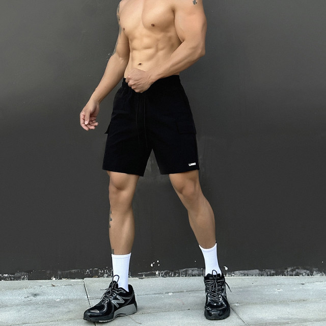 Mr. Hui Men's Men's Workers Five -point shorts, pure color sports ...