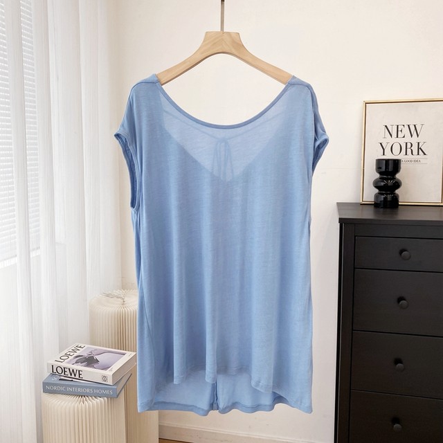 Broken code short-sleeved T-shirt processing, leaking fashion clothes ...