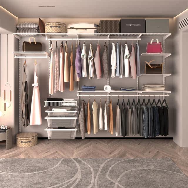 Delile metal wardrobe open storage shelf cloakroom hometown design ...