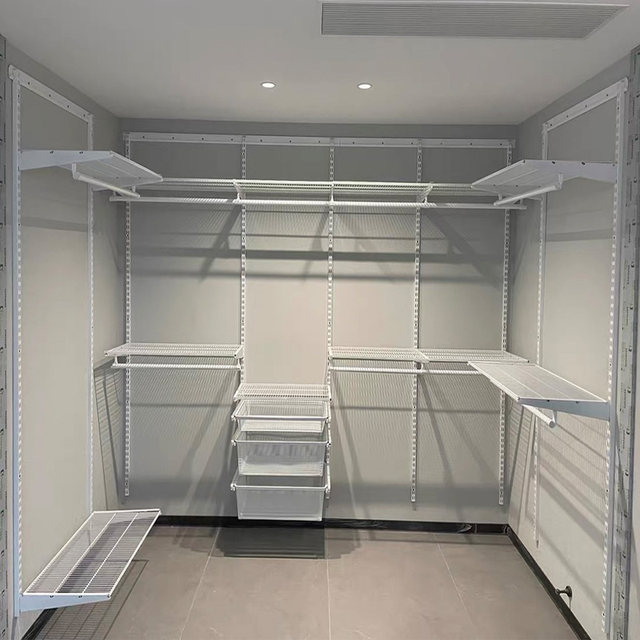 Delile metal wardrobe open storage shelf cloakroom hometown design ...