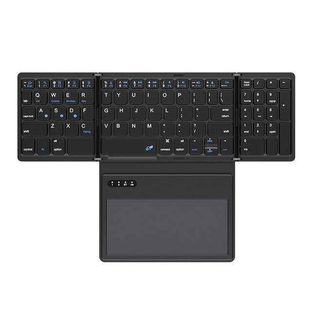 New three-fold wireless Bluetooth charging keyboard with touchpad ...