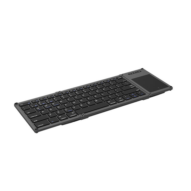 Portable foldable wireless Bluetooth touch keyboard charging touch pad ...