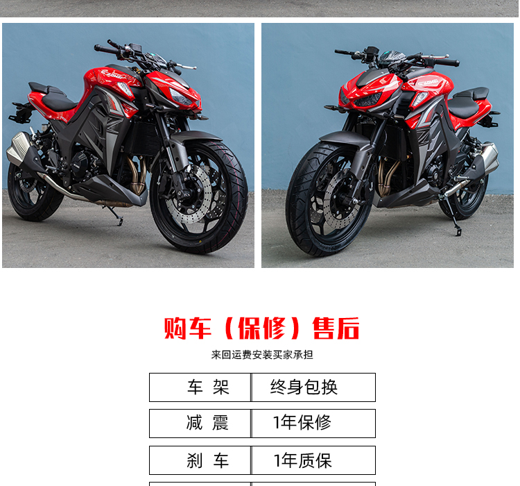 N19 street car Jiajue Python motorcycle Jiaolong sports car Kawasaki Z1000 imitation racing two ...