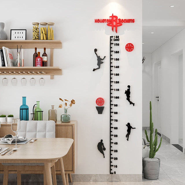 Height wall sticker measurement ruler 3D stereo can remove boys and ...