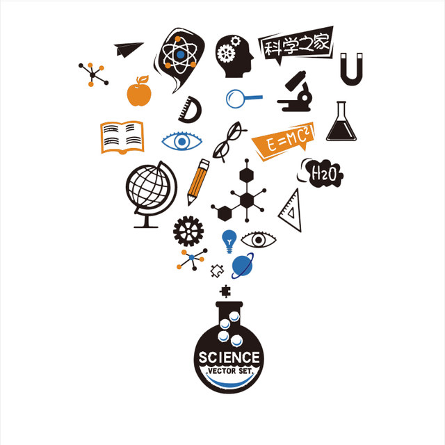 Kindergarten science and technology laboratory cultural wall stickers ...