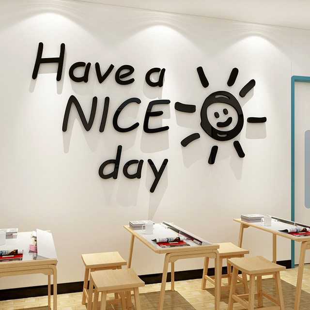 Classroom layout decoration class culture wall stickers creative ...