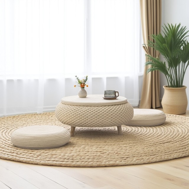 Bay window table tatami coffee table three sets of balcony storage ...