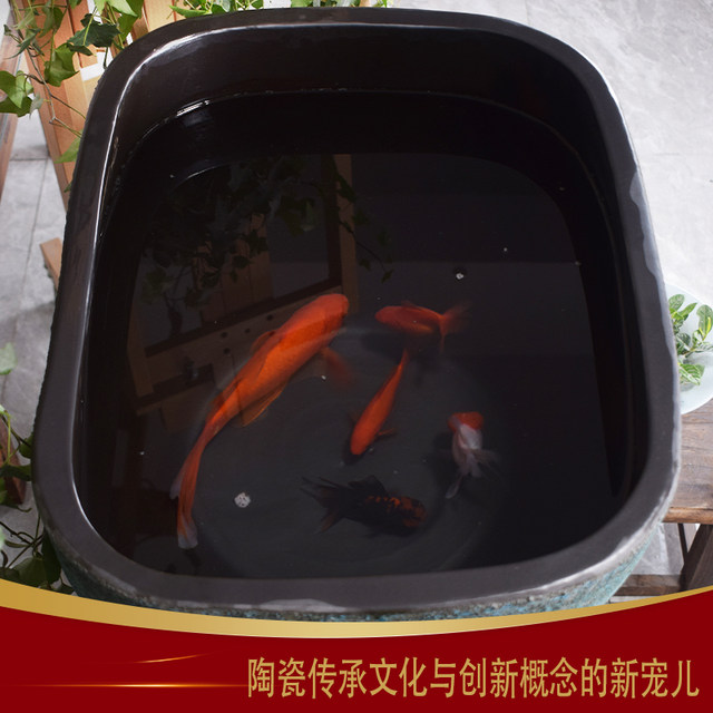 Ceramic ornaments household large rectangular water tank living room ...