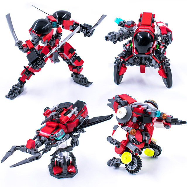 Uncle Bird building block mecha MOC assembly toy small particle mecha ...