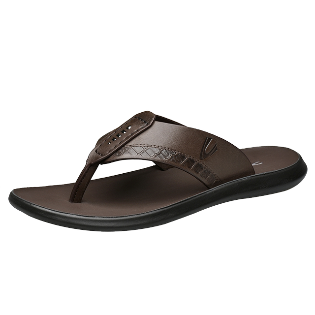 German camel dynamic flip-flops for men summer new fashion leather soft ...