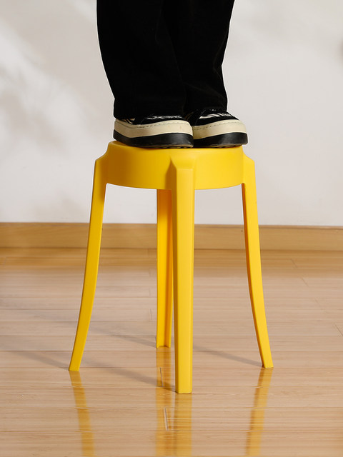 Plastic stool thickened home dining table cooked rubber stool simple ...