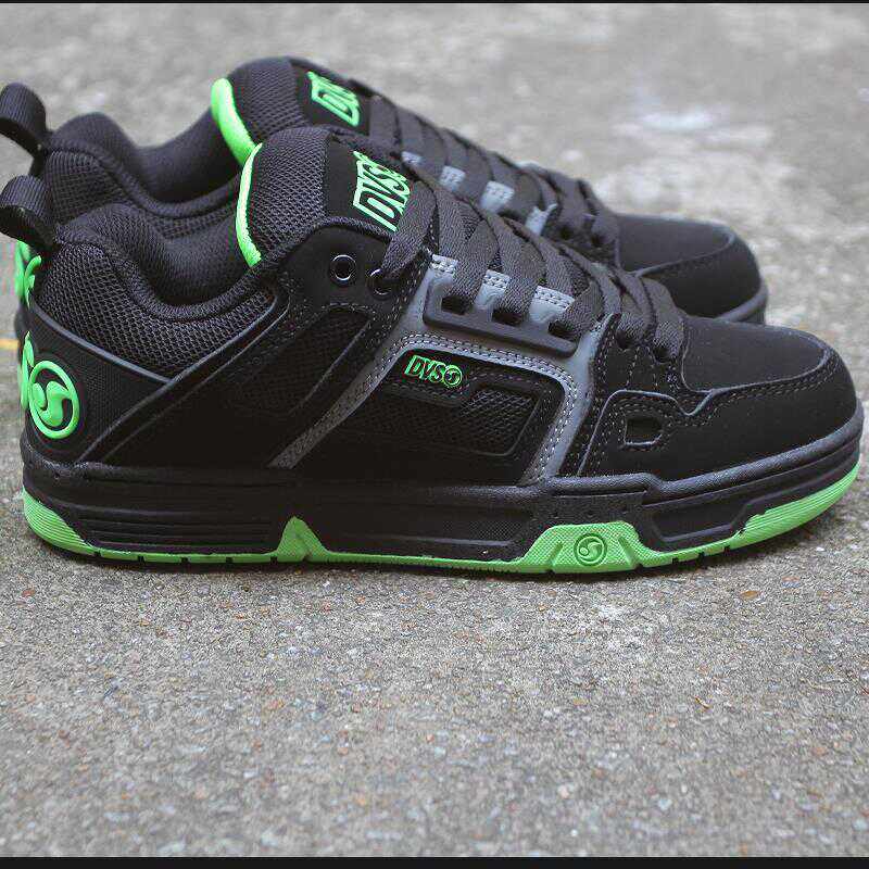 Black and green DVS skateboard shoes COMANCHE bread shoes sports ...