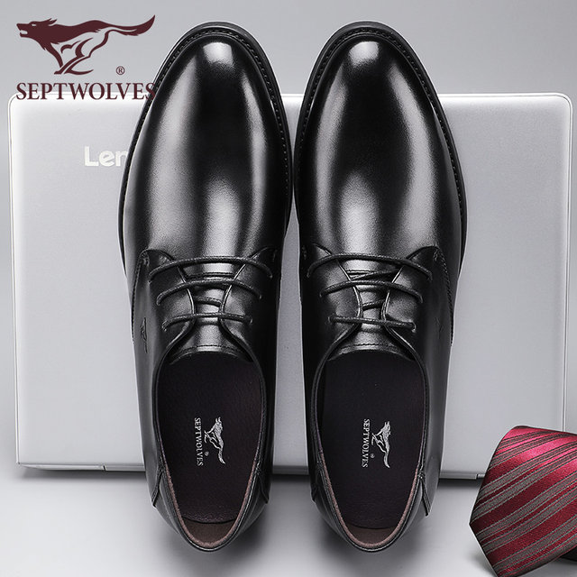 Septwolves height increasing men's shoes winter breathable suit wedding ...