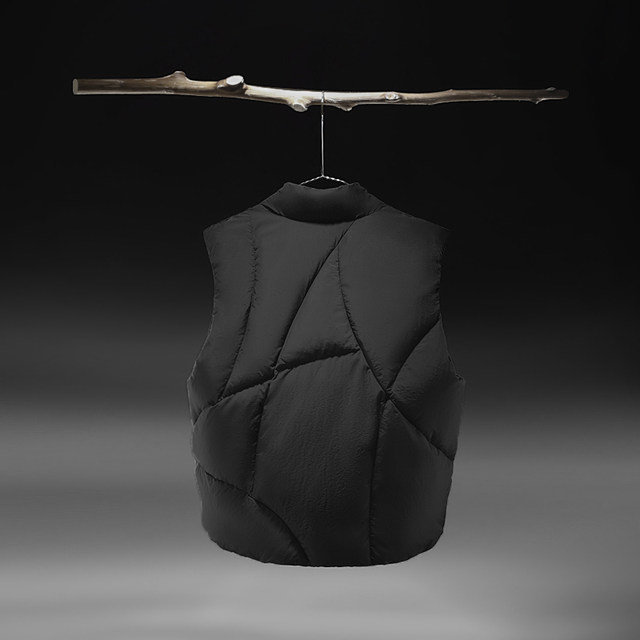 Designer gathering men's clothing 2022 down vest men's short thickened ...